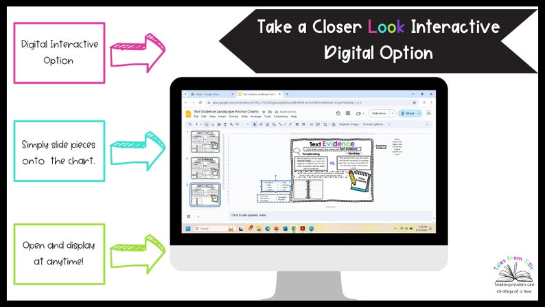 Using Text Evidence Anchor Charts & Interactive Notebook Pages - Etsy