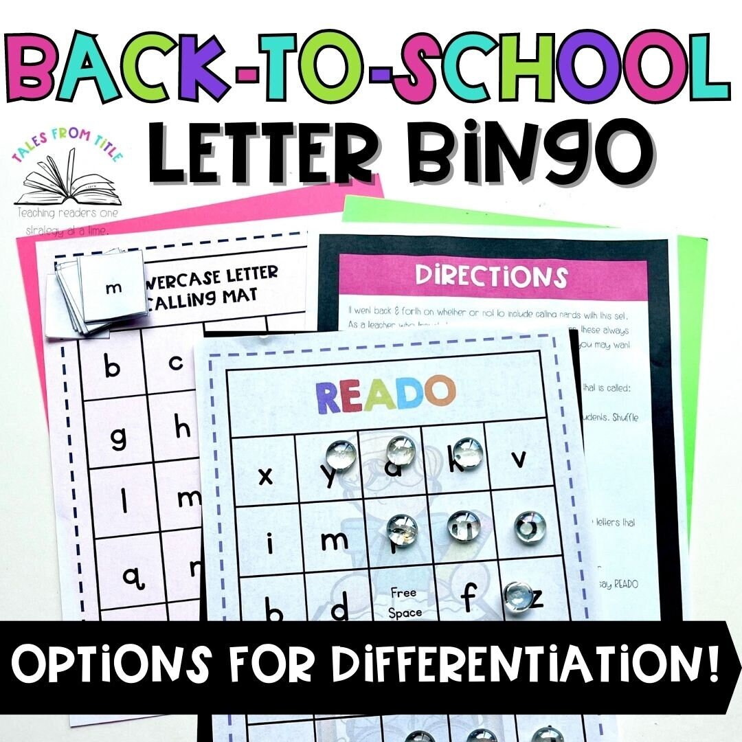 Letter Identification & Letter Sounds Bingo - Back-to-school Themed ...