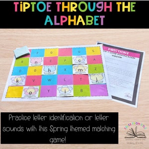 Letter Identification & Sounds Intervention or Center Game - Spring ...