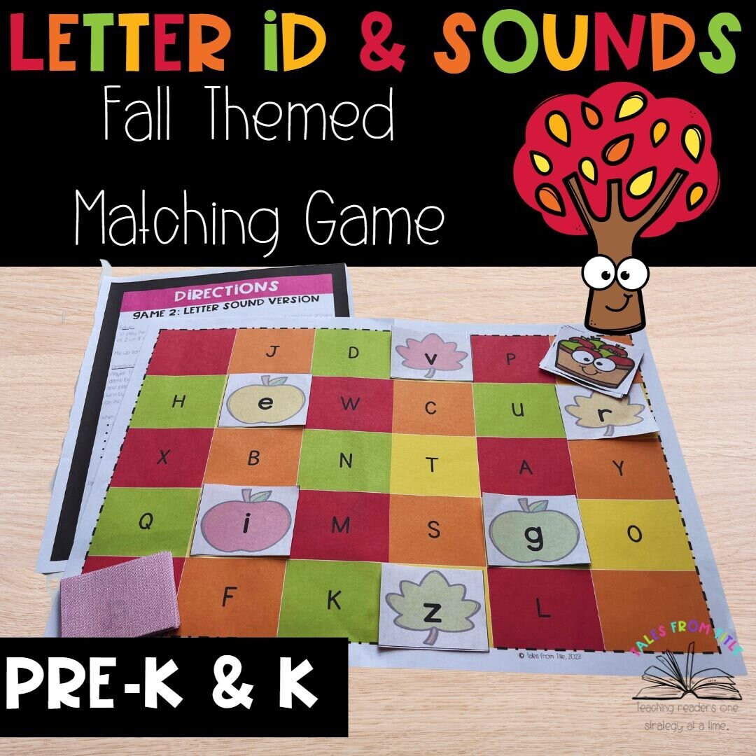 Fall Themed Letter Identification & Sounds Intervention or Center Game ...