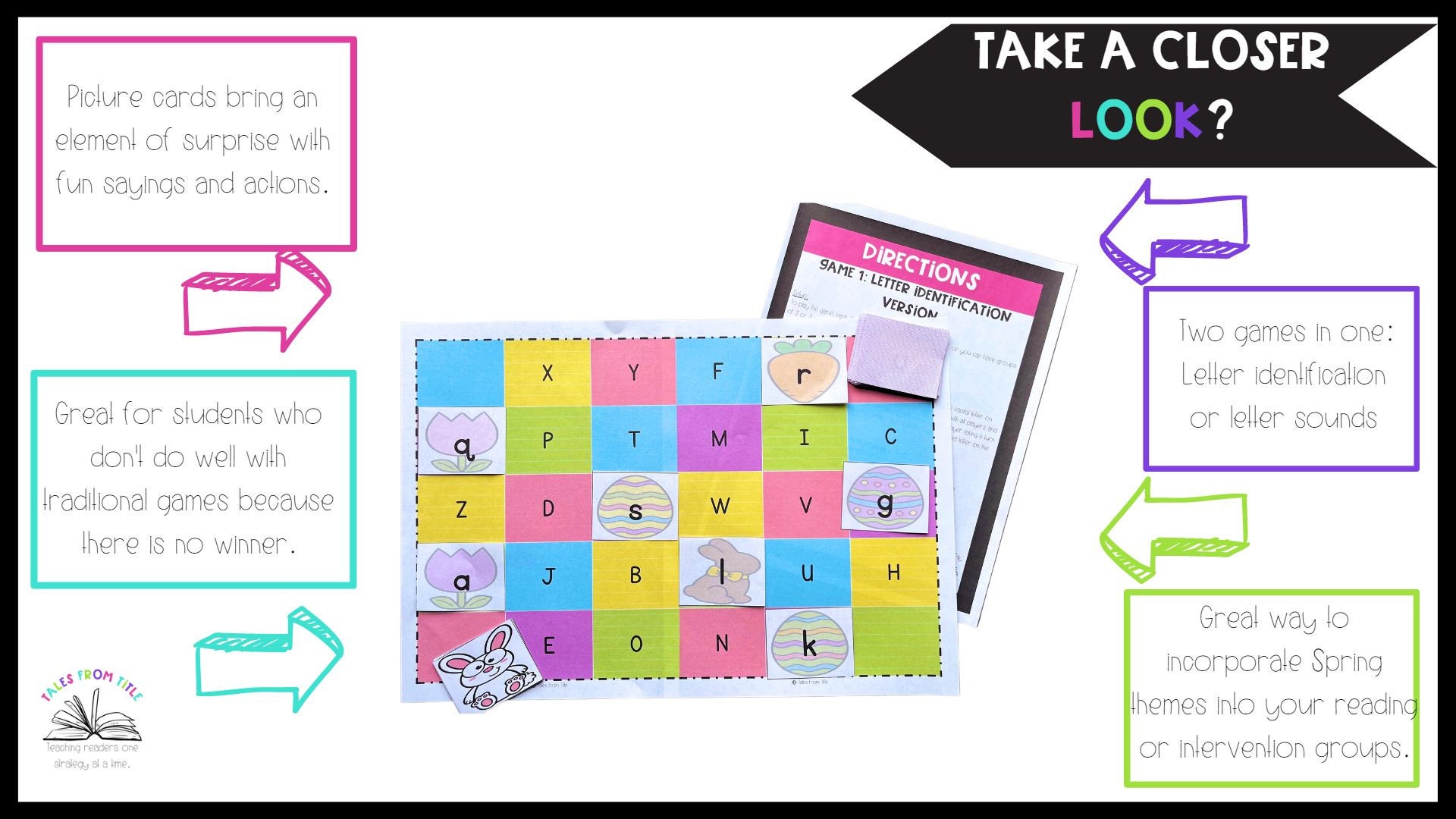 Letter Identification & Sounds Intervention or Center Game - Easter ...