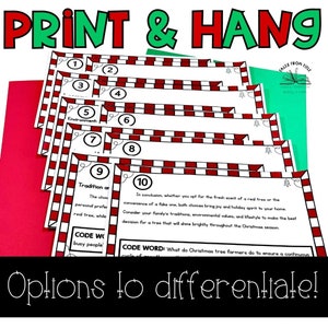 Real & Artificial Christmas Tree Reading Comprehension Scavenger Hunt ...