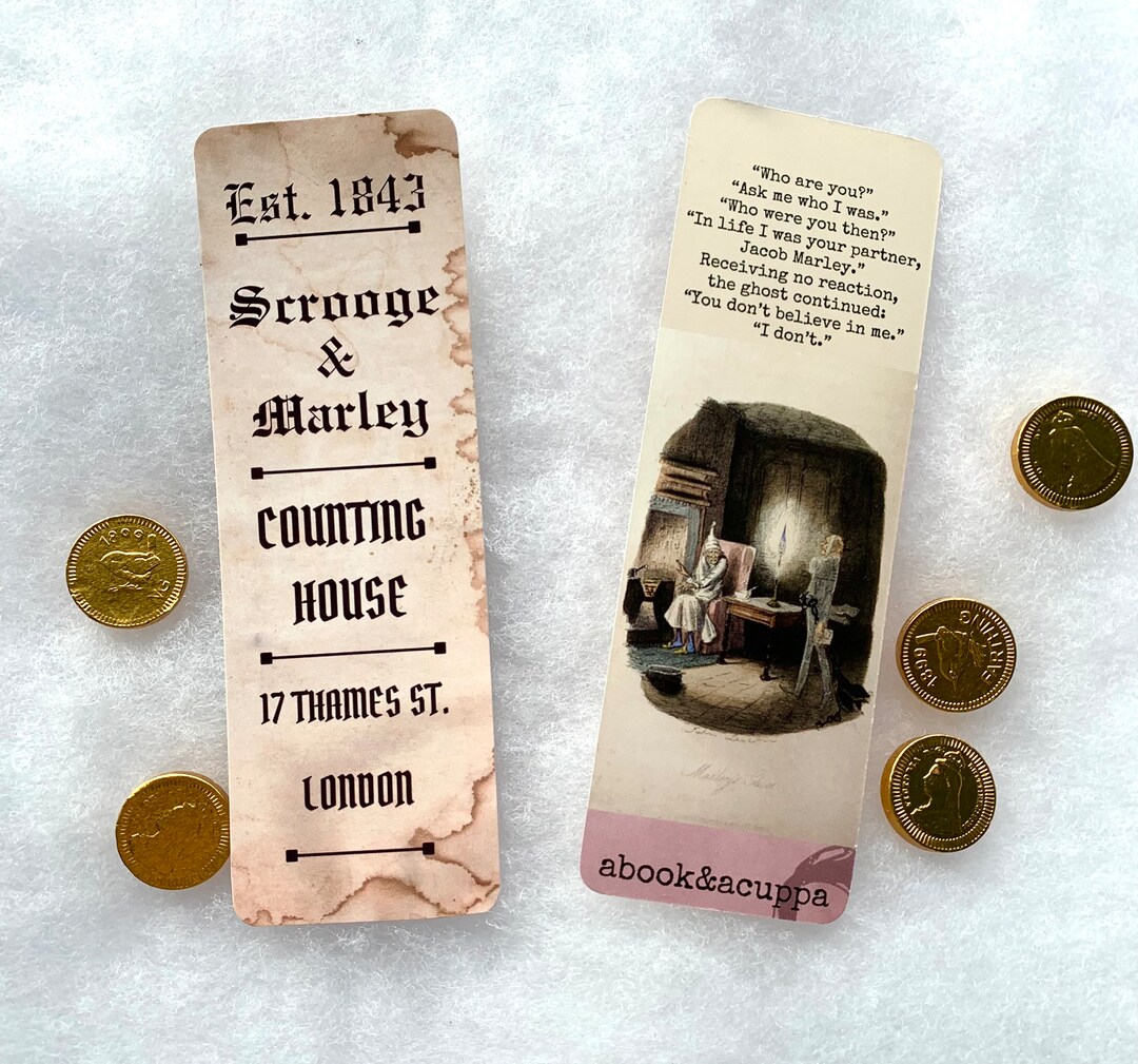 A Christmas Carol Bookmark/scrooge and Marley - Etsy UK