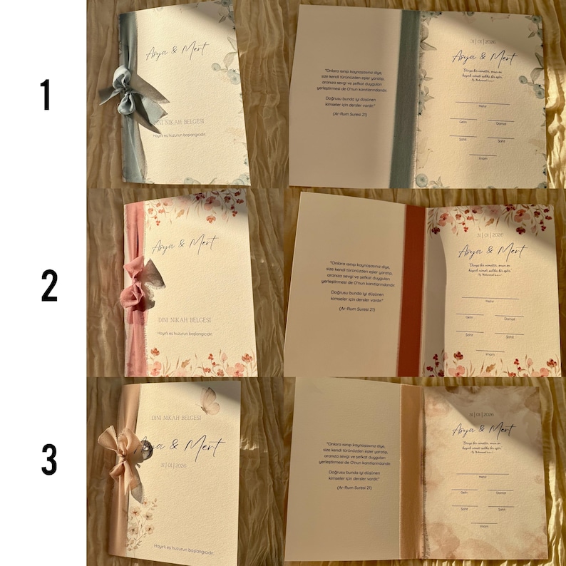 Dini Nikah Belgesi | Islamische Eheurkunde | Nikah Zertifikat - Etsy