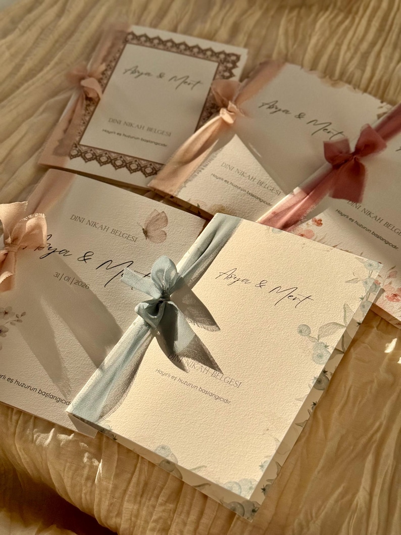 Dini Nikah Belgesi | Islamische Eheurkunde | Nikah Zertifikat - Etsy