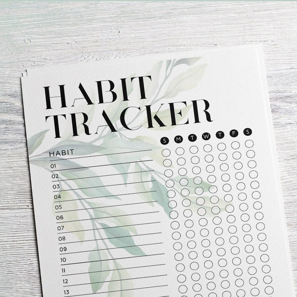 Printable Weekly Habit Tracker - Etsy