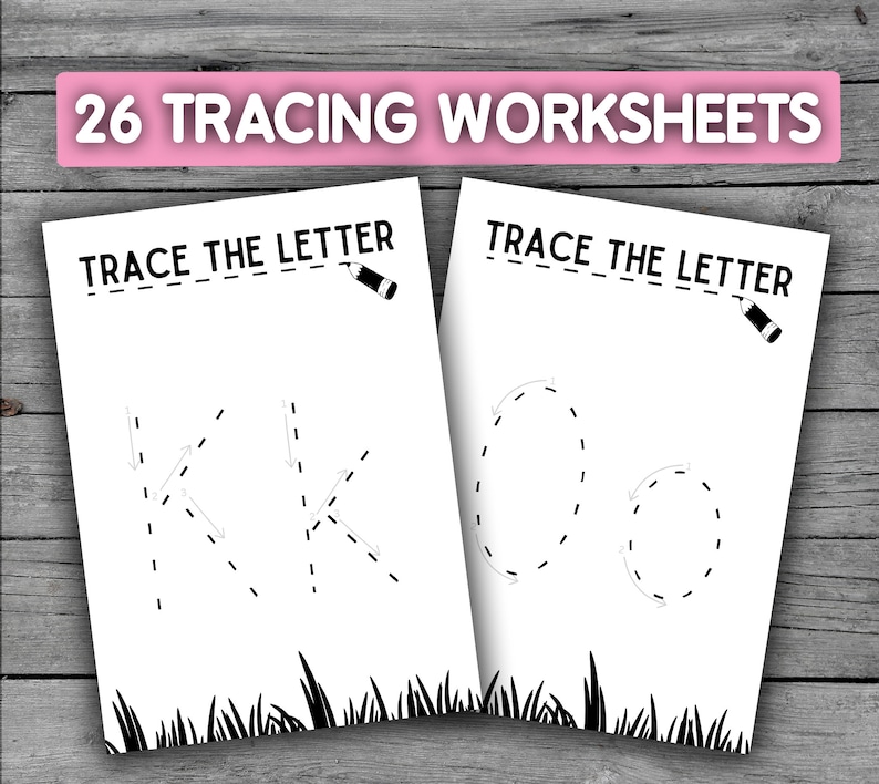 27 Printable Alphabet Tracing Worksheets for Kids Letter Recognition ...