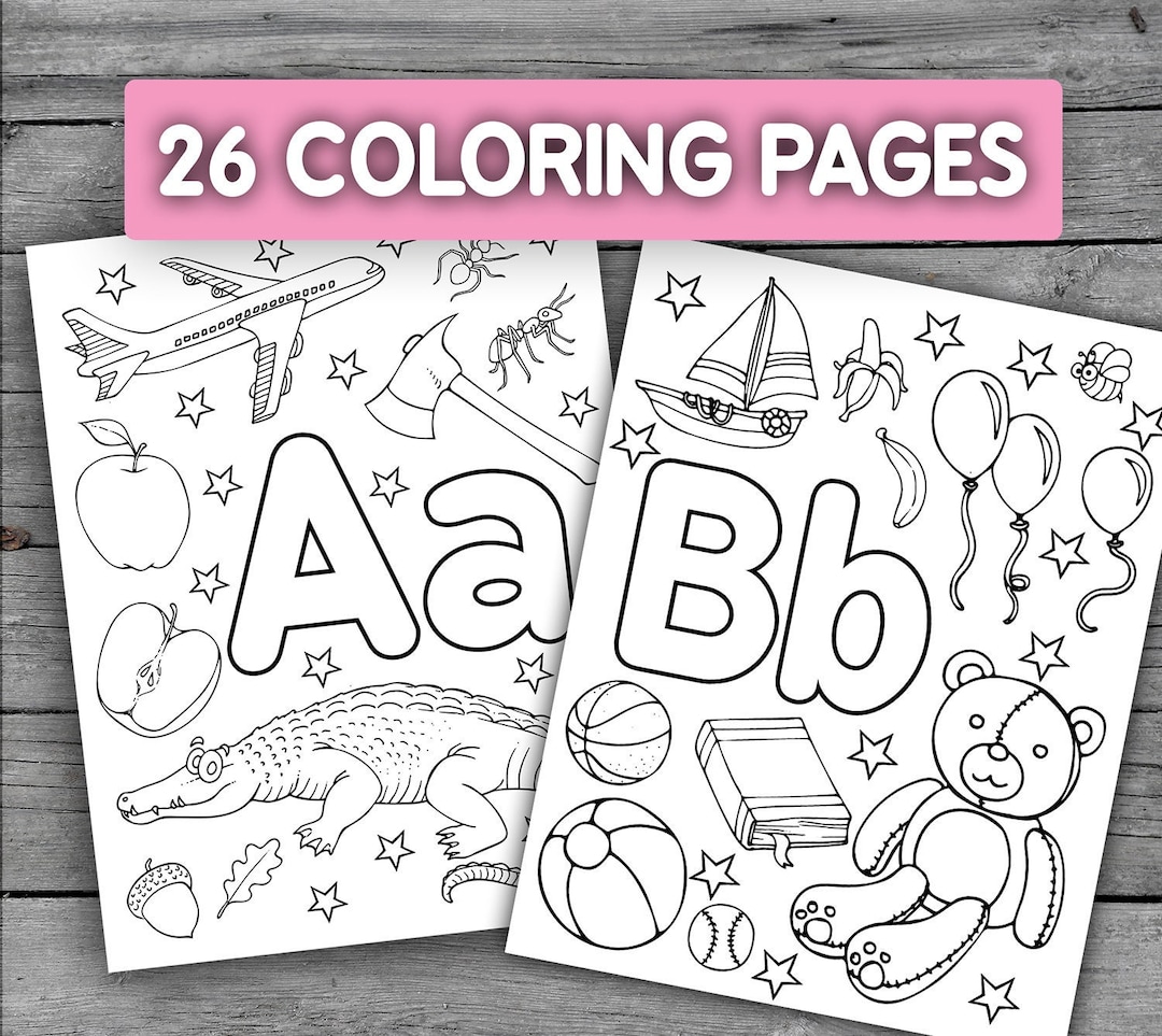 26 Printable Alphabet Coloring Pages Worksheets for Kids: Preschool ...