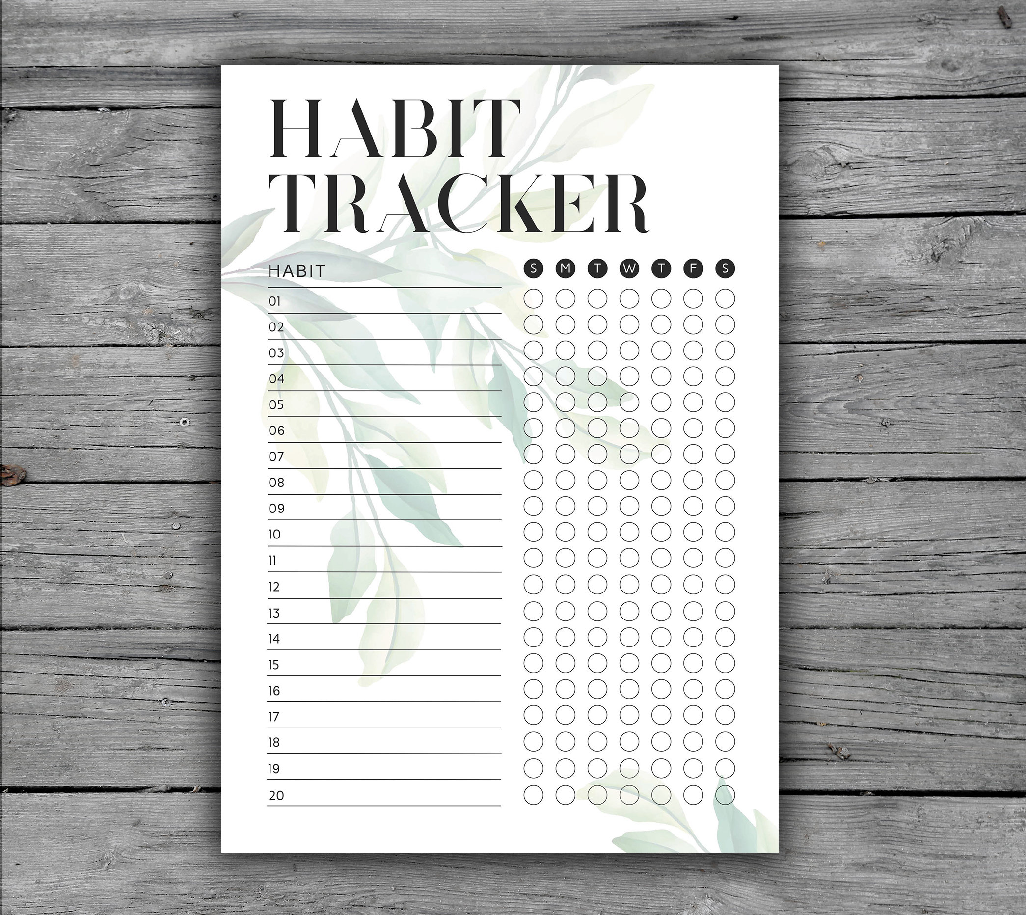 Printable Weekly Habit Tracker Planner Daily Goal Tracking and Habit ...