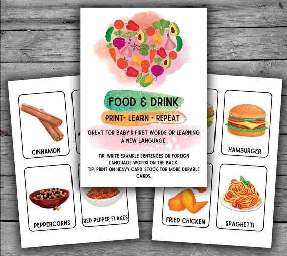 Tarjetas Didácticas De Comida Para Imprimir Cómo Diseñar Tarjetas