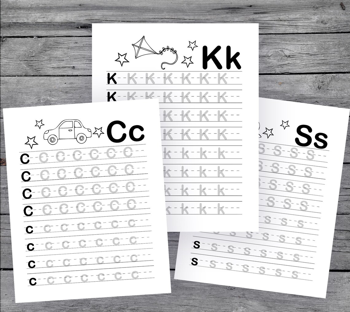 26 Printable Alphabet Tracing Coloring Page Worksheets for - Etsy Canada