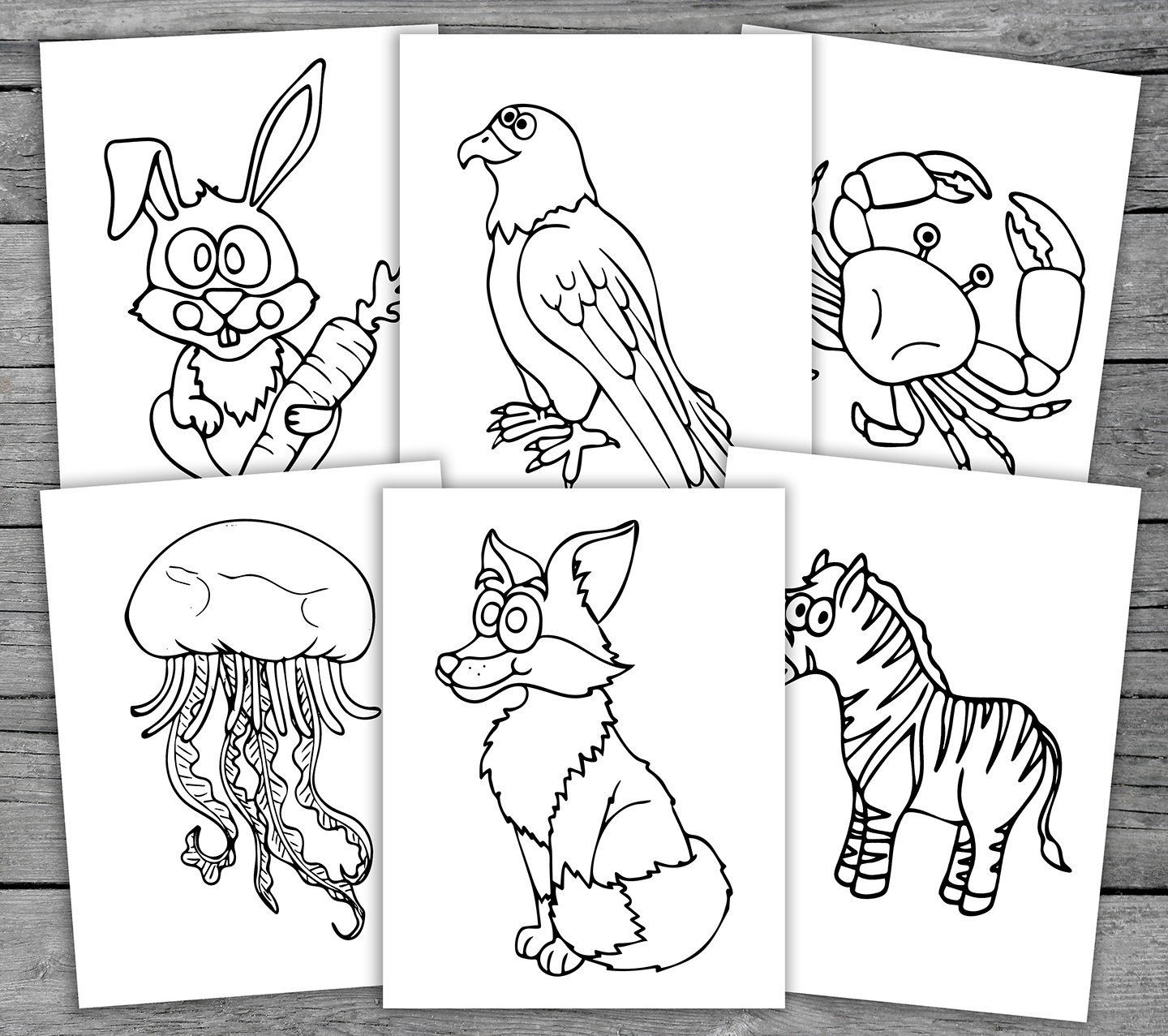 31 Printable Animal Coloring Page Worksheets for Kids - Etsy