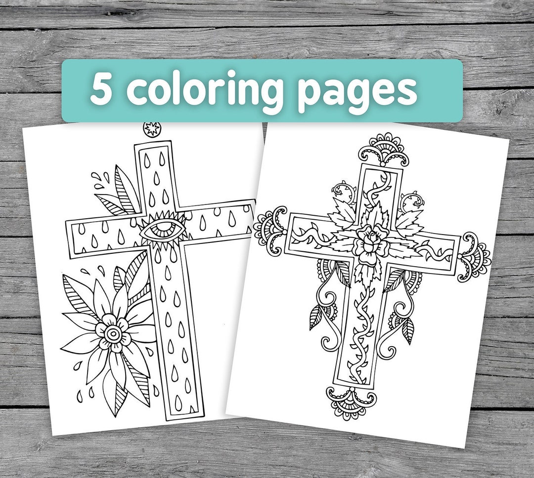 Christian Cross Coloring Pages