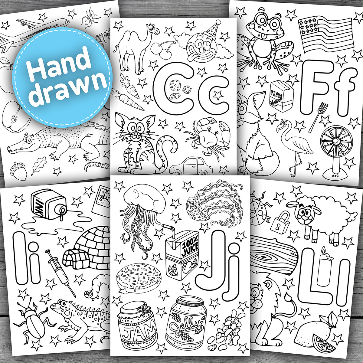 26 Printable Alphabet Coloring Pages Worksheets for Kids: Preschool ...