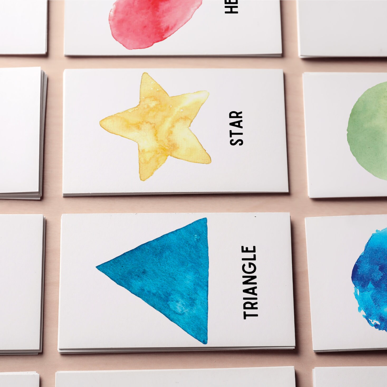 56 Printable Flashcards of Colors and Shapes for Toddlers Vocabulary ...