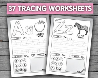 Abc Workbook Pre-k/kindergarten Letter Recognition & Writing - Etsy