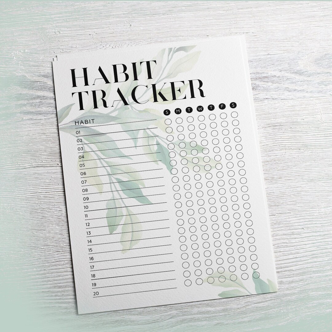 Printable Weekly Habit Tracker Planner Daily Goal Tracking and Habit ...