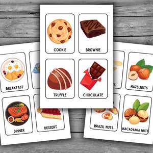 248 Food Flashcards for Kids and Toddlers Printable Cards for ...