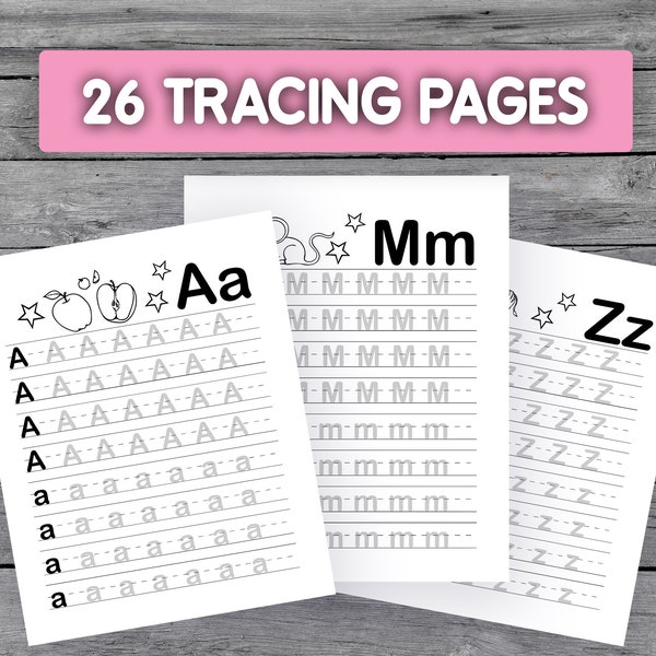 26 Printable Alphabet Coloring Pages Worksheets for Kids Preschool ...