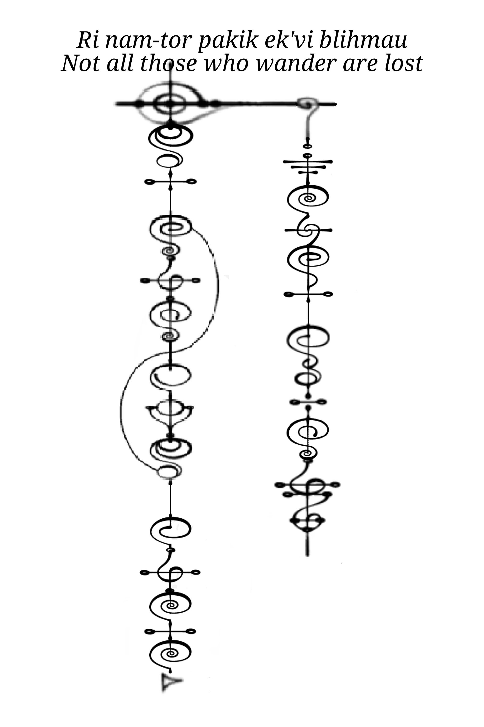 Vulcan Calligraphy Alphabet