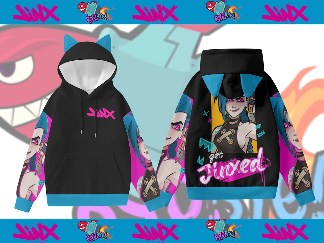 Jinx Hoodie Jinx Arcane Sweatshirt Jinx League Of Legends Etsy