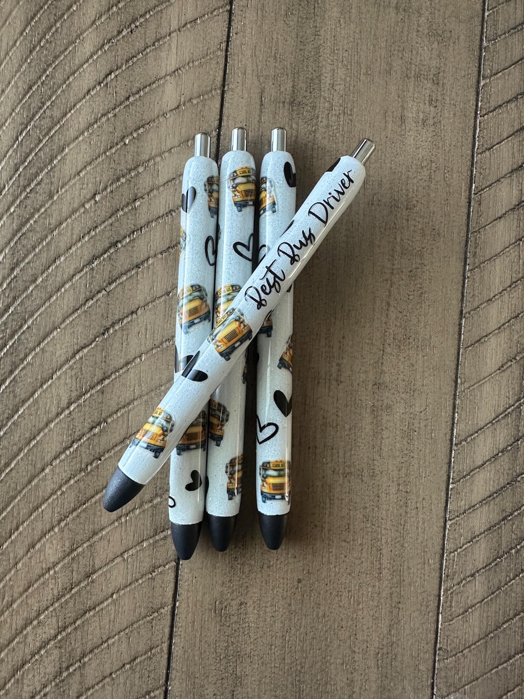 Custom School Bus Epoxy Pens for Teachers, Bus Drivers, Students, and ...