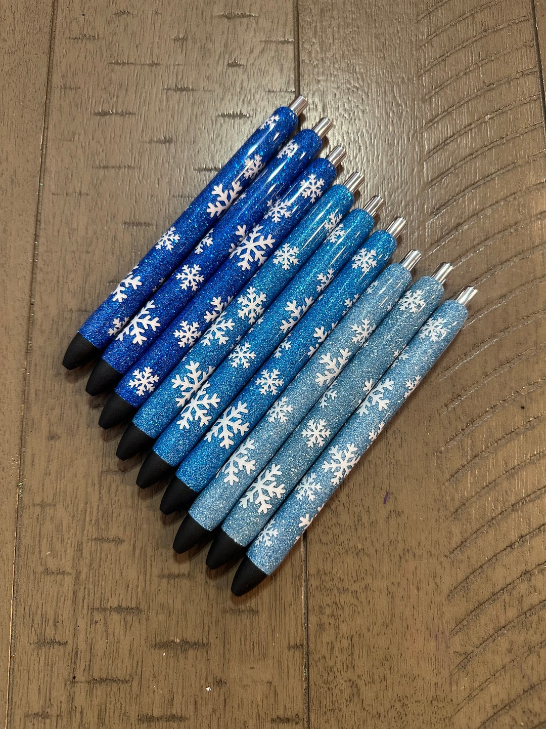 Blue Winter Snowflake Epoxy Pens - Etsy