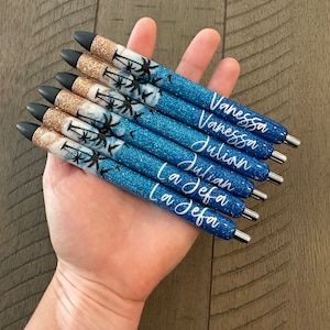 Custom Beach Wave/ Palm Tree Epoxy Pens - Etsy