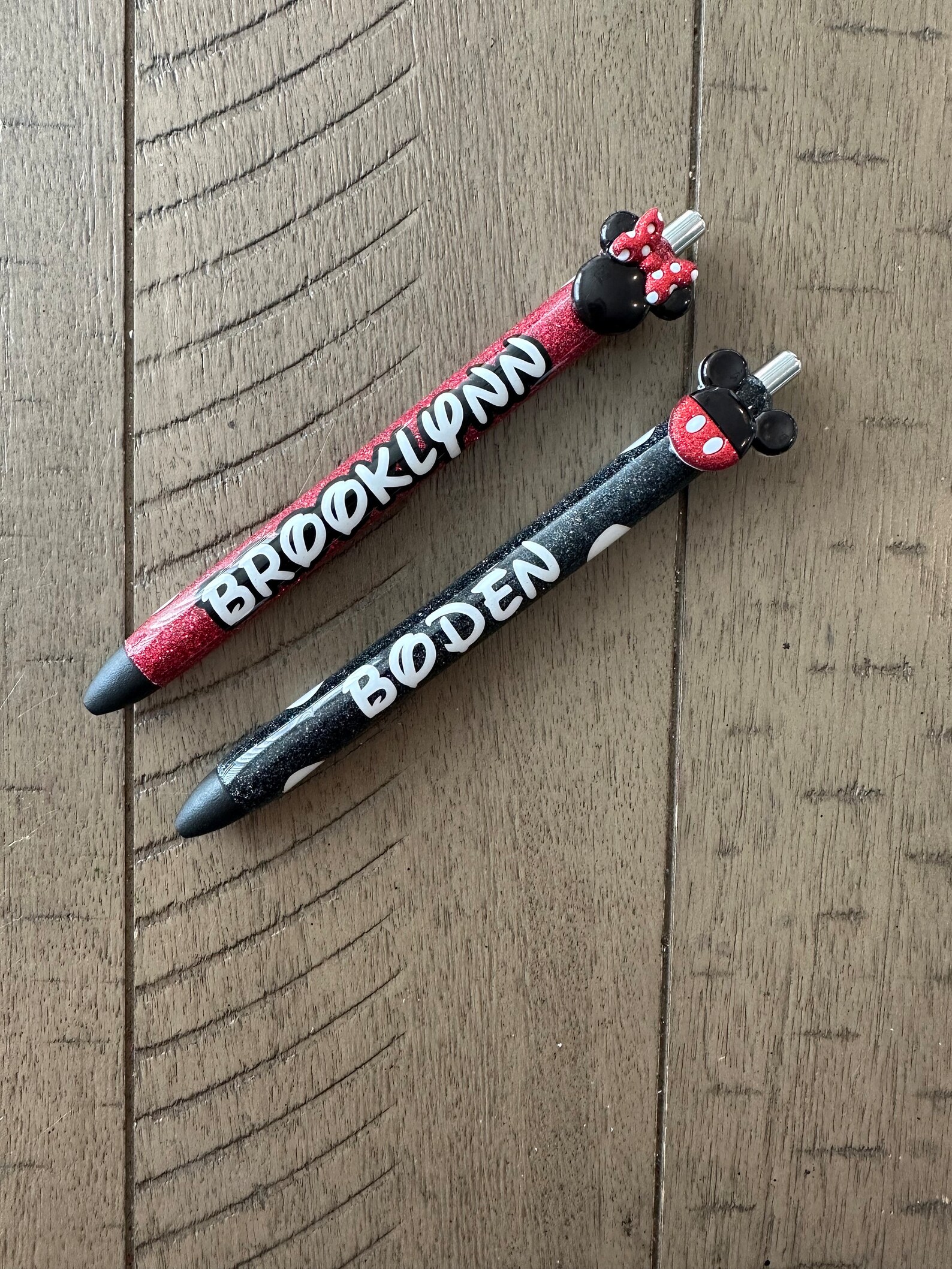 Custom Disney Mickey and Minnie Mouse Epoxy Pens - Etsy