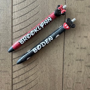 Custom Disney Mickey and Minnie Mouse Epoxy Pens - Etsy