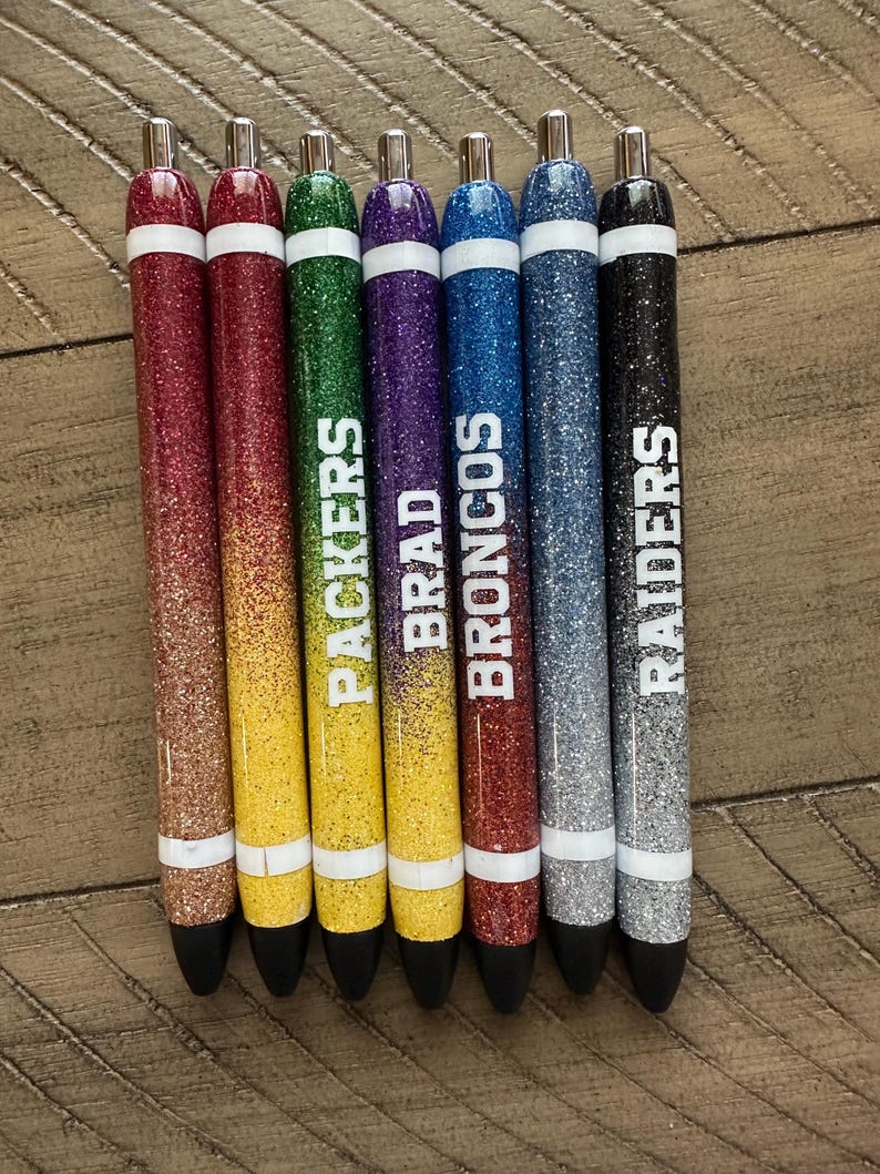 Custom Colorful Football Epoxy Pens for Coaches, Athletes, Dads, and ...