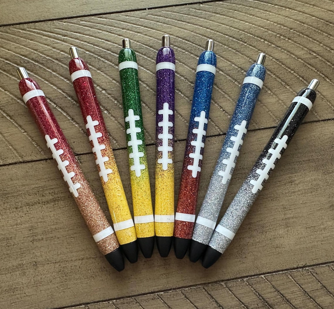 Custom Colorful Football Epoxy Pens for Coaches, Athletes, Dads, and ...