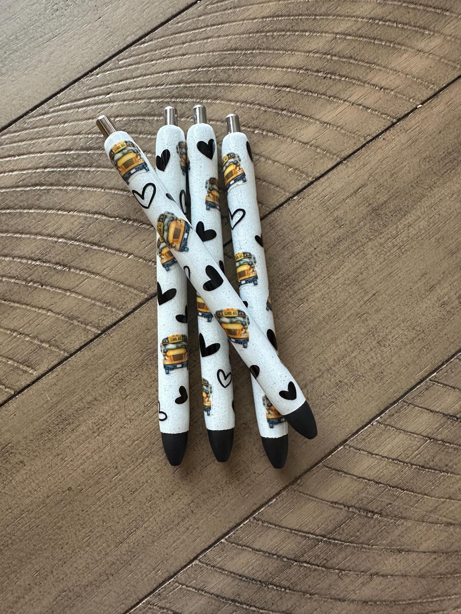 Custom School Bus Epoxy Pens for Teachers, Bus Drivers, Students, and ...