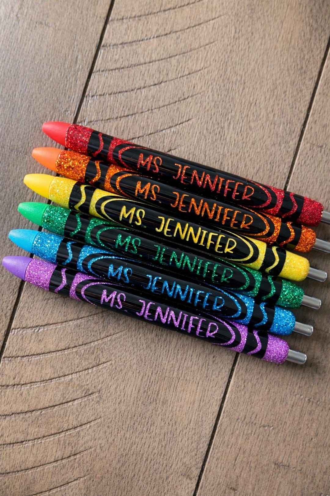 Personalized Teacher Gift – Custom Crayon Epoxy Pen – Name Pen for ...