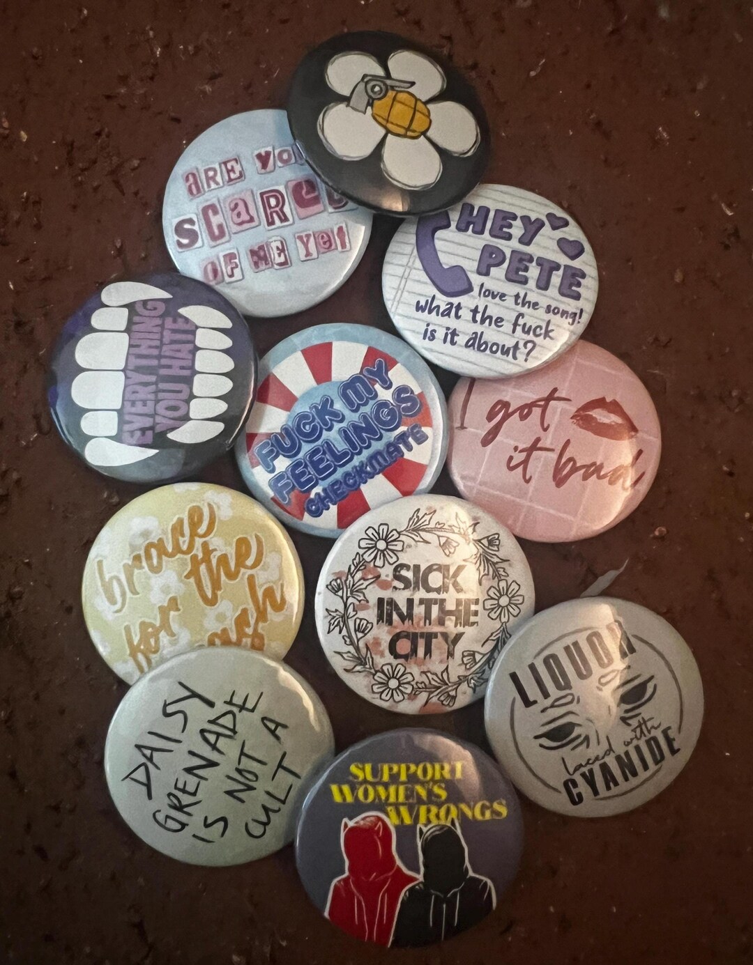 Daisy Grenade Pins - Etsy