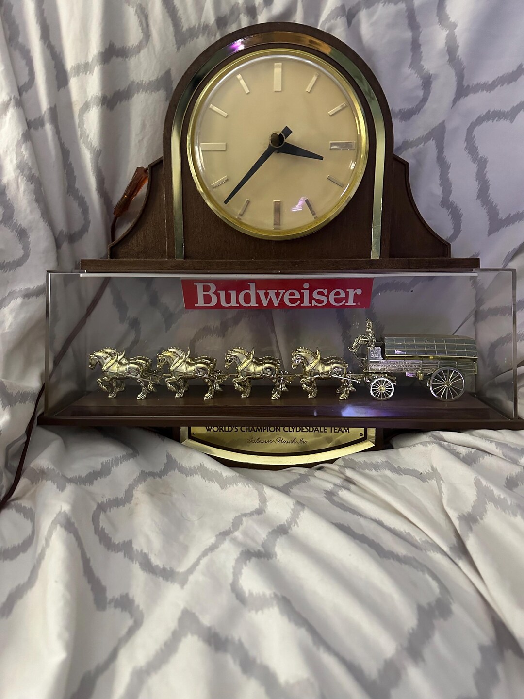 Vintage Budweiser Clydesdale Clock - Etsy
