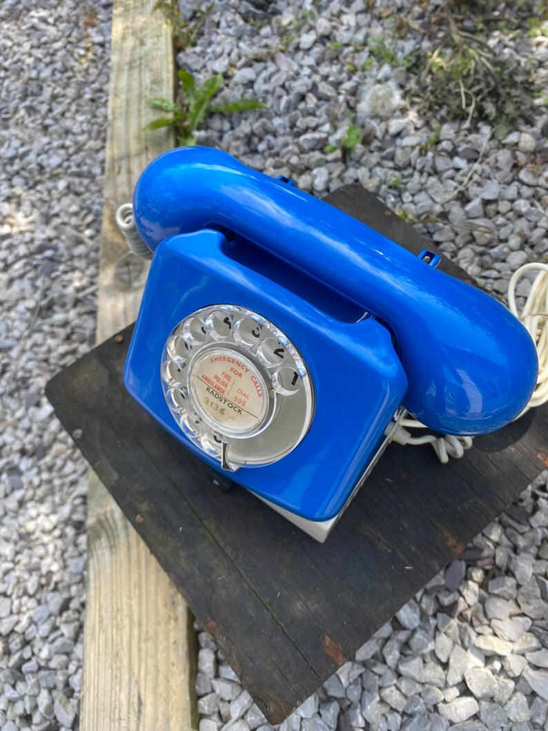 Vintage Phone GPO 1979 GPO 776 Telephone Blue With Fully Working Bell ...