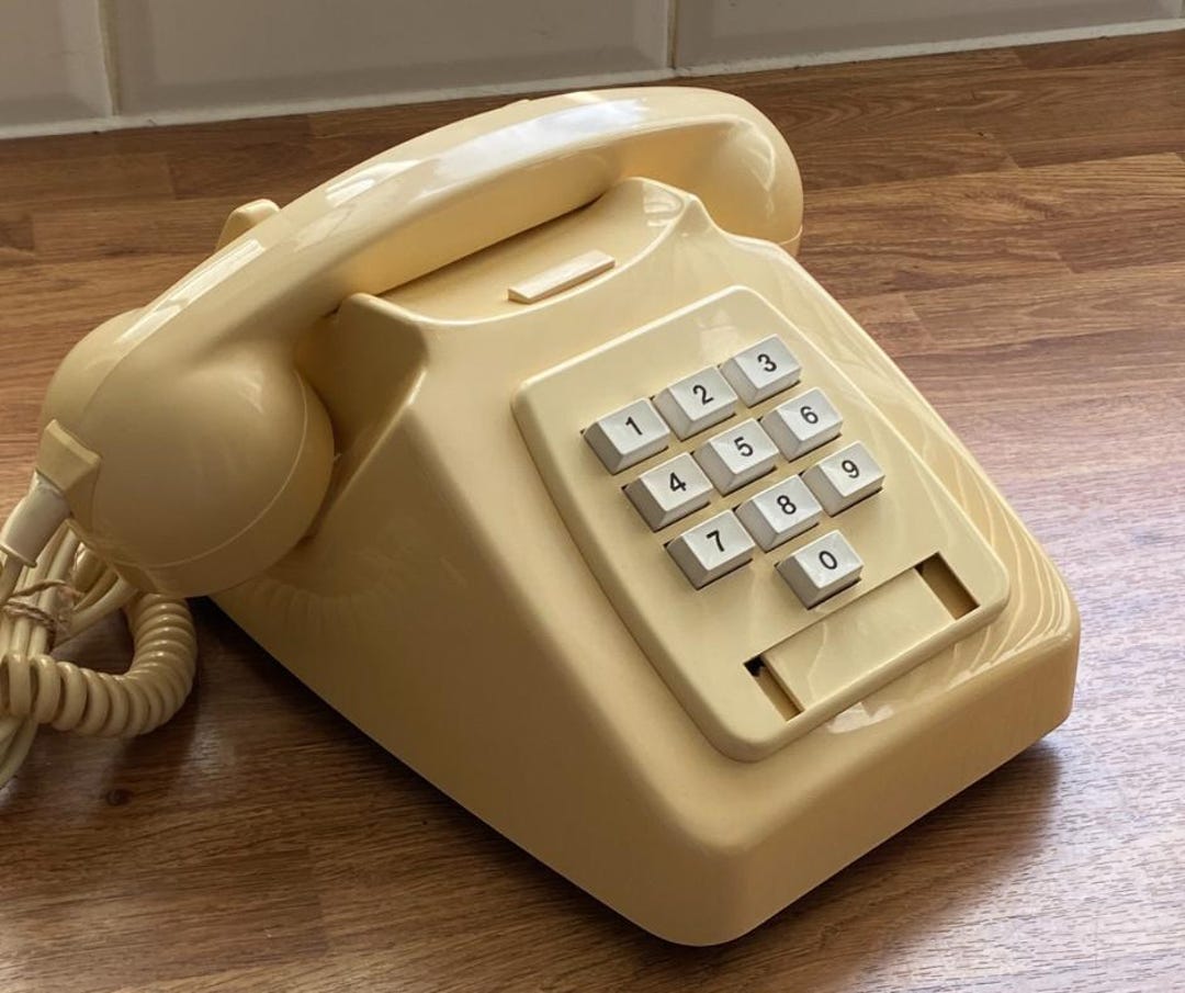 Vintage Phone GPO 756 Push Button Telephone Gloss Brown Built 1981 ...