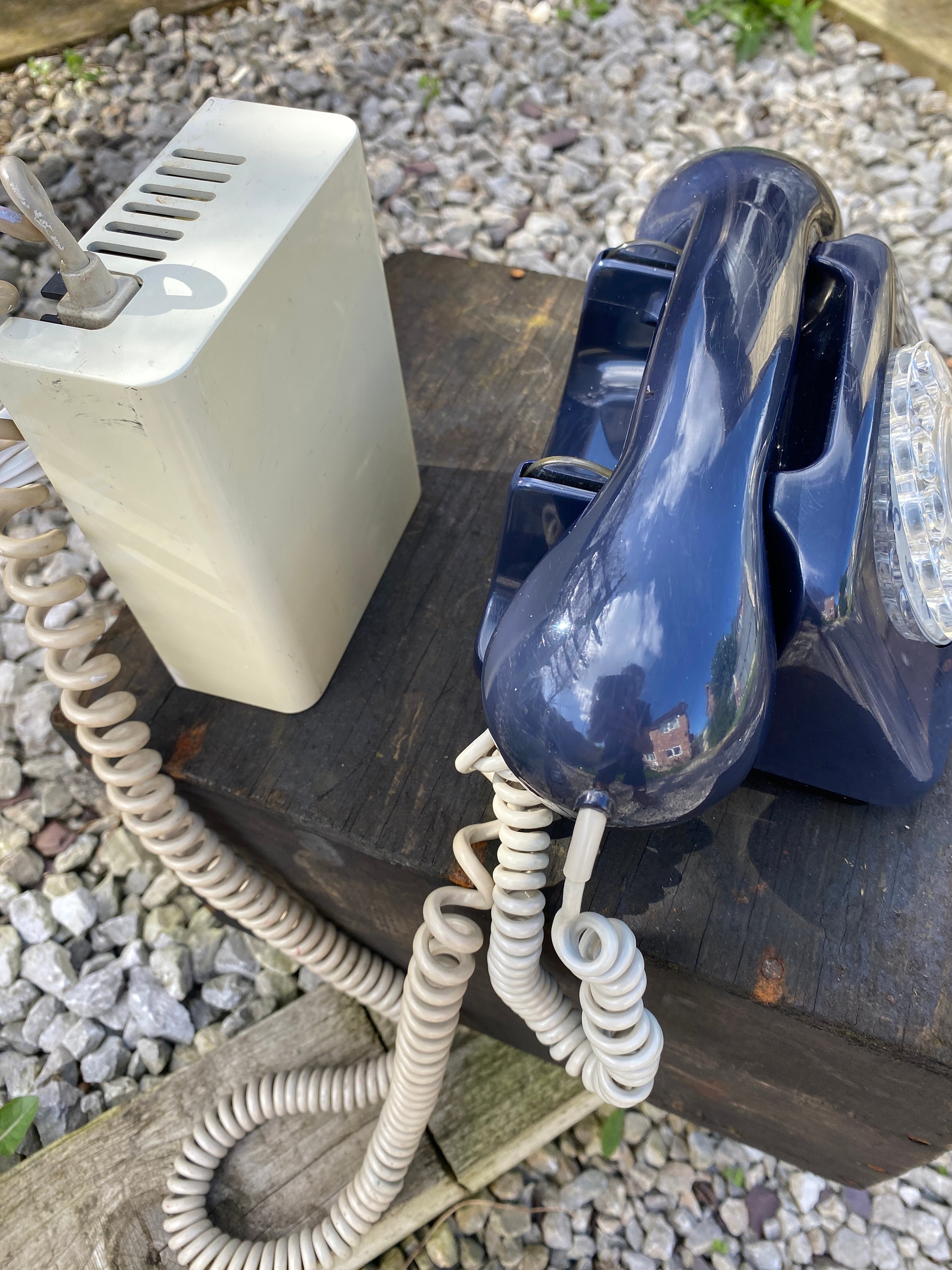 Vintage Telefon GPO 1977 Silver Jubilee Telefon Balmoral Blau mit ...