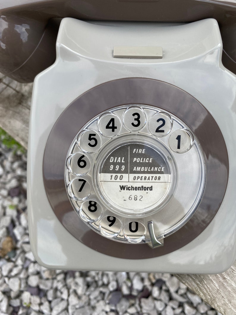 Vintage Phone GPO 746 Rotary Dial Telephone Grey/brown Fully Restored ...