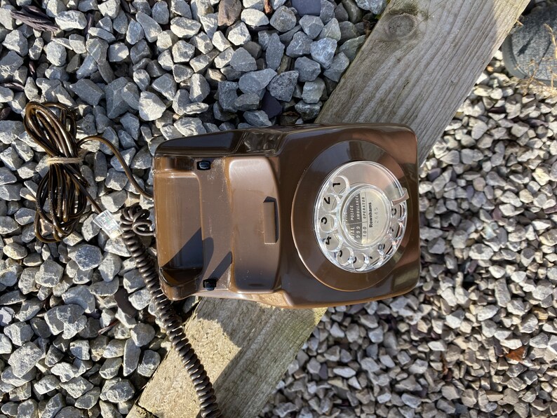 Vintage Phone GPO 746 Rotary Dial Telephone Gloss Brown February 1978 ...