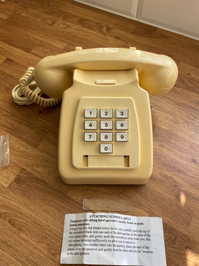 Vintage Phone GPO 756 Push Button Telephone Gloss Brown Built 1981 ...