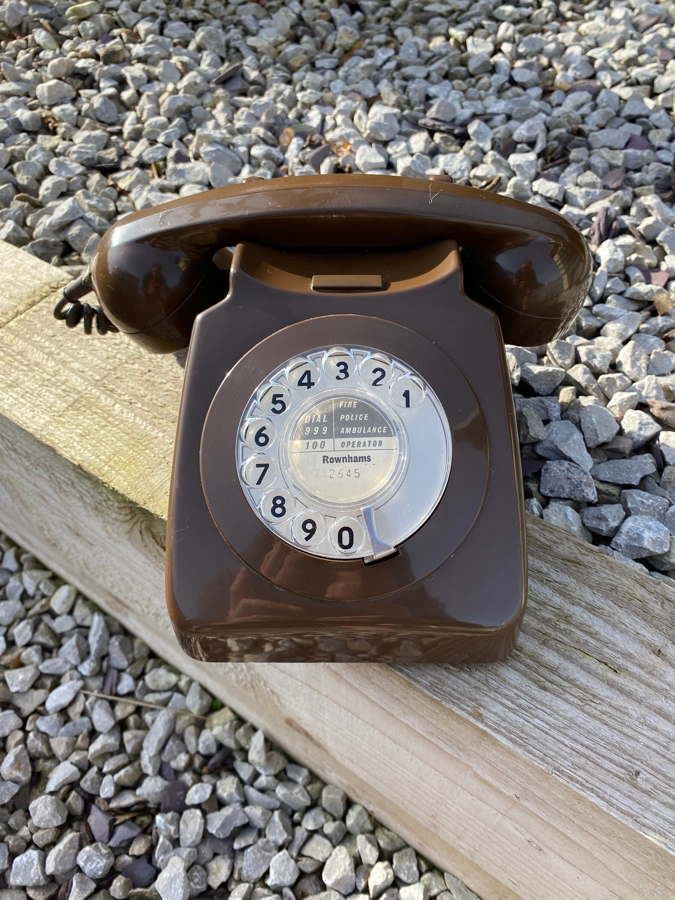 Vintage Phone GPO 746 Rotary Dial Telephone Gloss Brown February 1978 ...