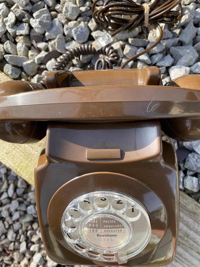 Vintage Phone GPO 746 Rotary Dial Telephone Gloss Brown February 1978 ...