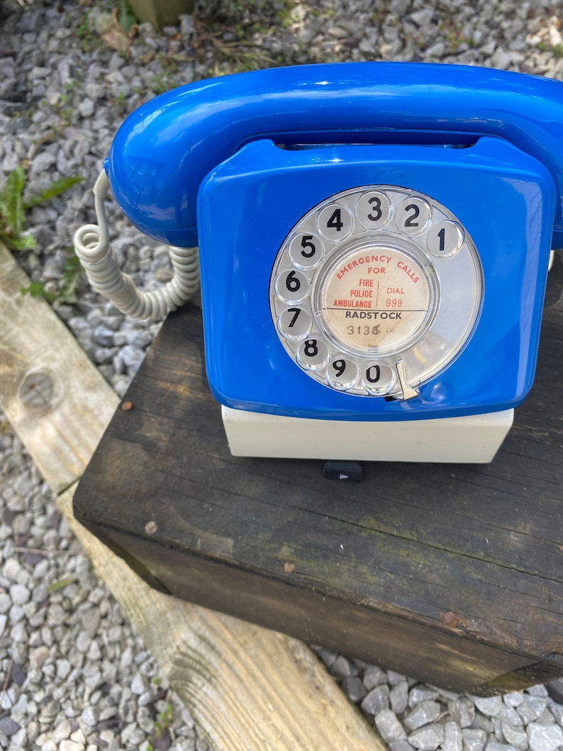 Vintage Phone GPO 1979 GPO 776 Telephone Blue With Fully Working Bell ...