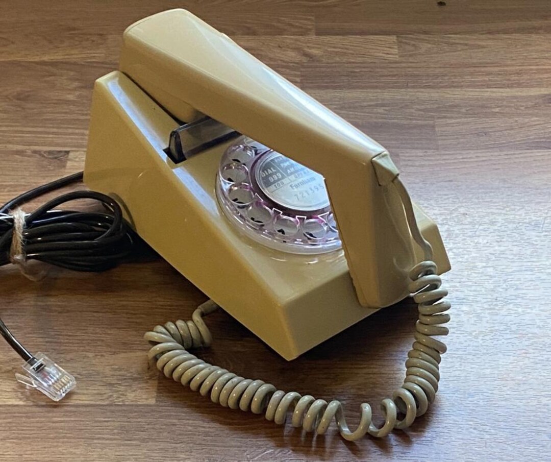 Vintage Phone GPO Trim Phone Rotary Dial Telephone Cream Built 1972 ...
