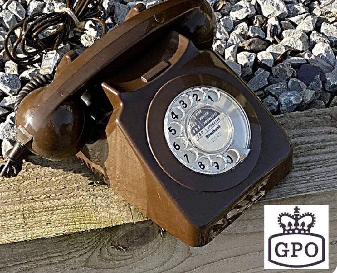 Vintage Phone GPO 746 Rotary Dial Telephone Gloss Brown February 1978 ...