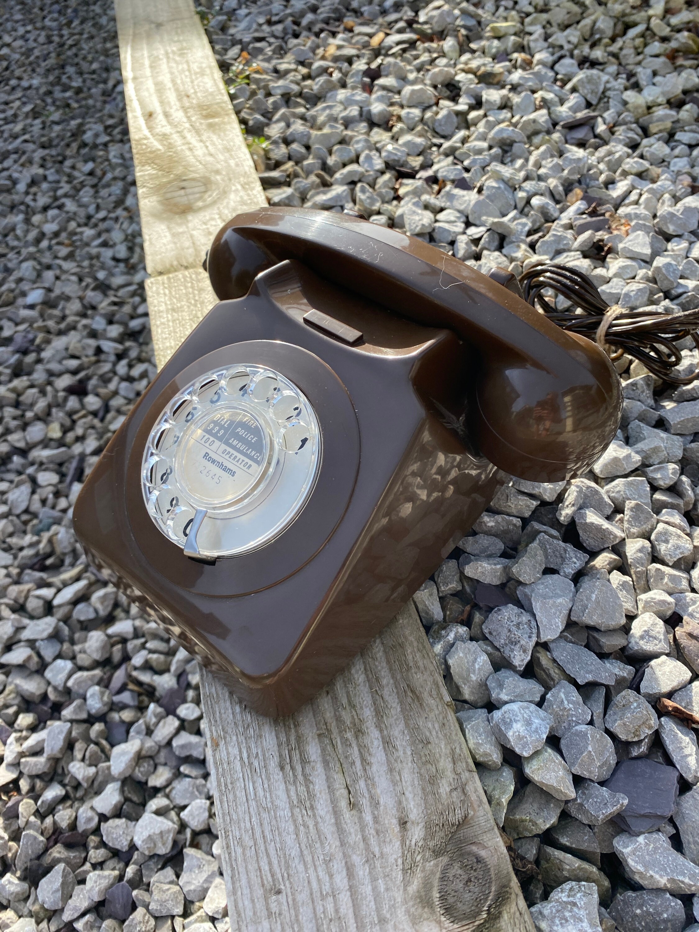 Vintage Phone GPO 746 Rotary Dial Telephone Gloss Brown February 1978 ...