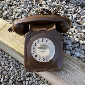 Vintage Phone GPO 746 Rotary Dial Telephone Gloss Brown February 1978 ...