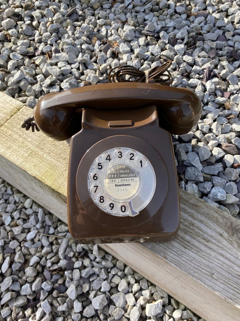 Vintage Phone GPO 746 Rotary Dial Telephone Gloss Brown February 1978 ...